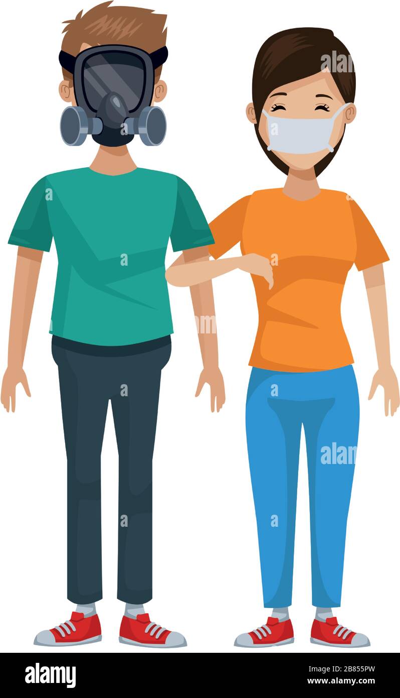 Sick young couple Stock Vector Images - Alamy