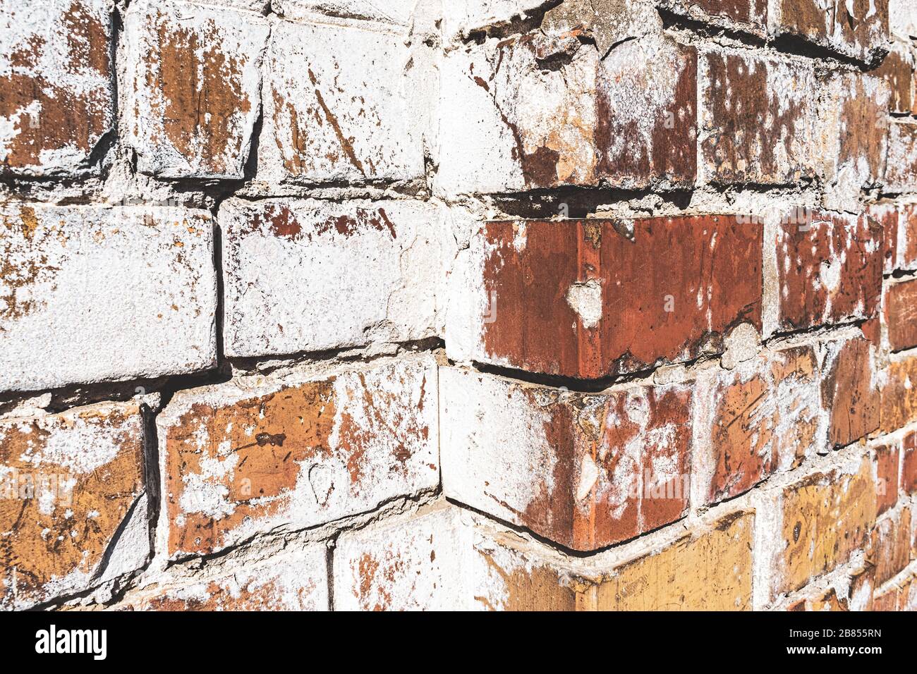 Brick wall and corner texture background Stock Photo - Alamy