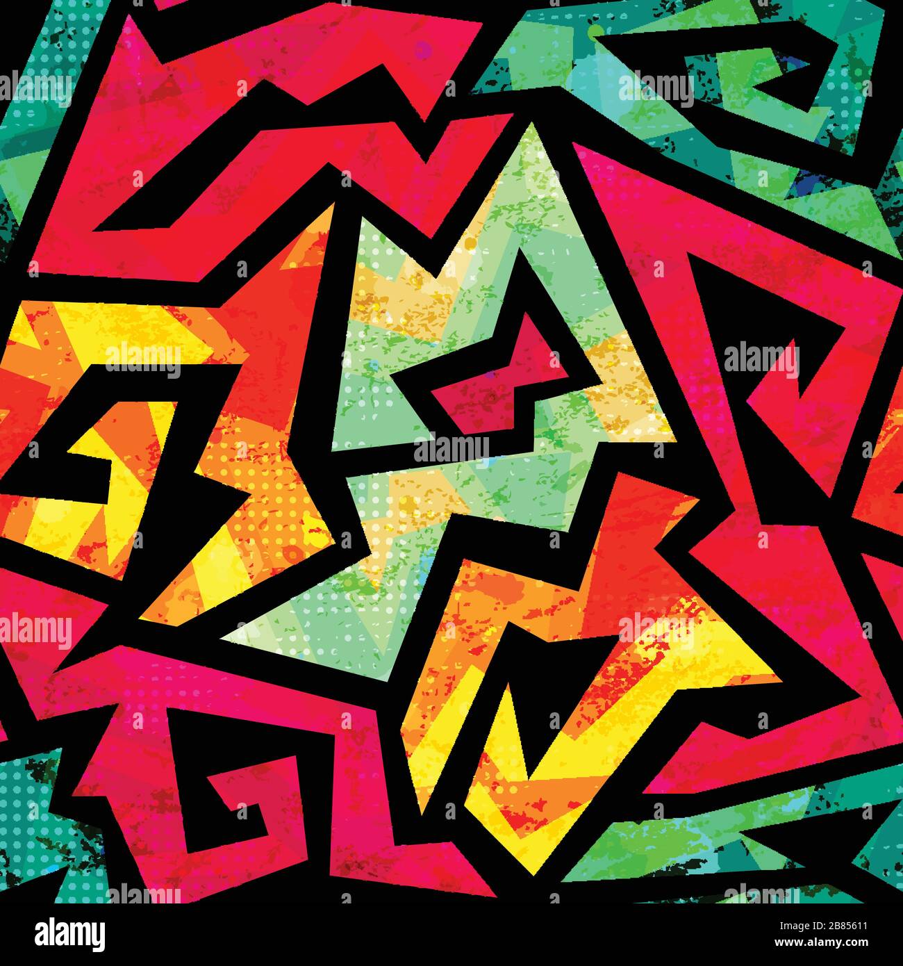 vintage colorful geometric seamless pattern Stock Vector Image & Art ...