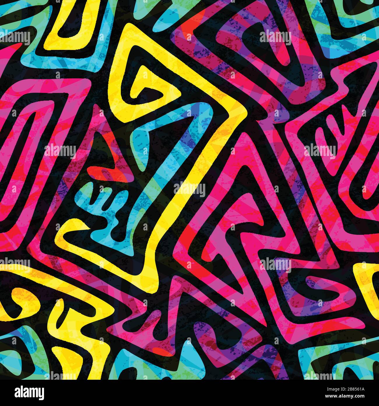 Psychedelic wall art painting Stock Vector Images - Alamy