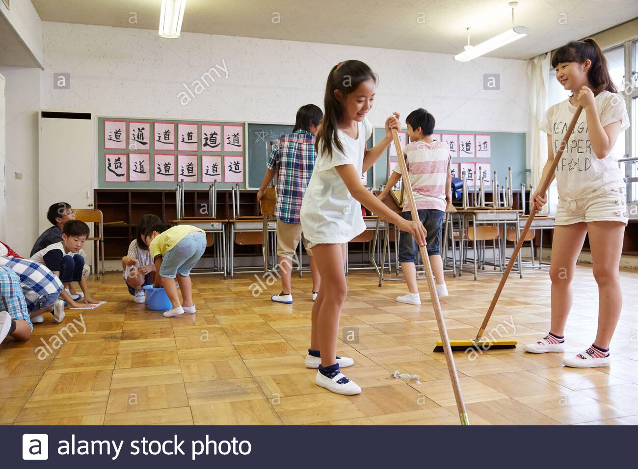 Student Cleaning Classroom High Resolution Stock Photography and Images ...