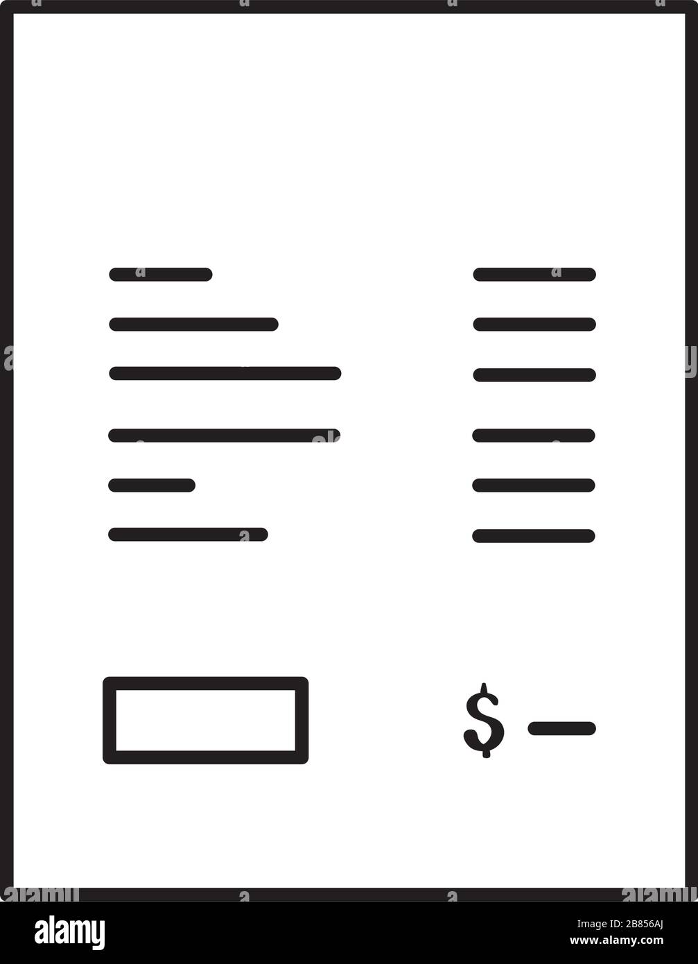 receipt paper voucher isolated icon Stock Vector Image & Art - Alamy