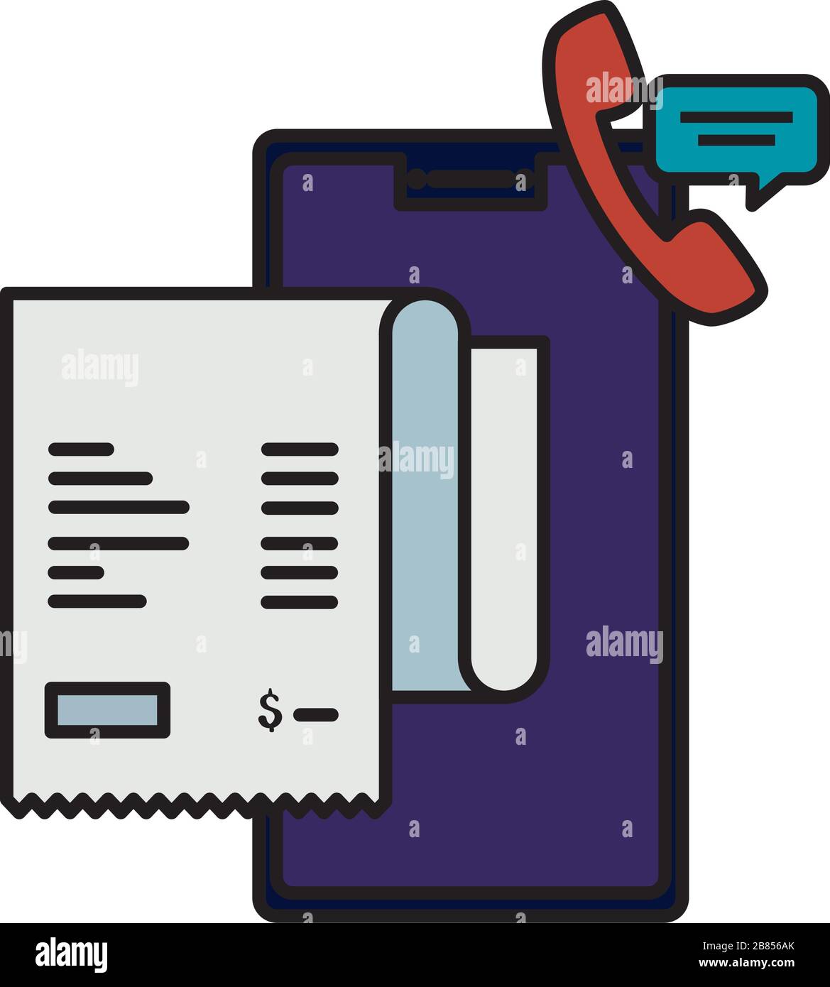 Telephone invoice Stock Vector Images - Alamy