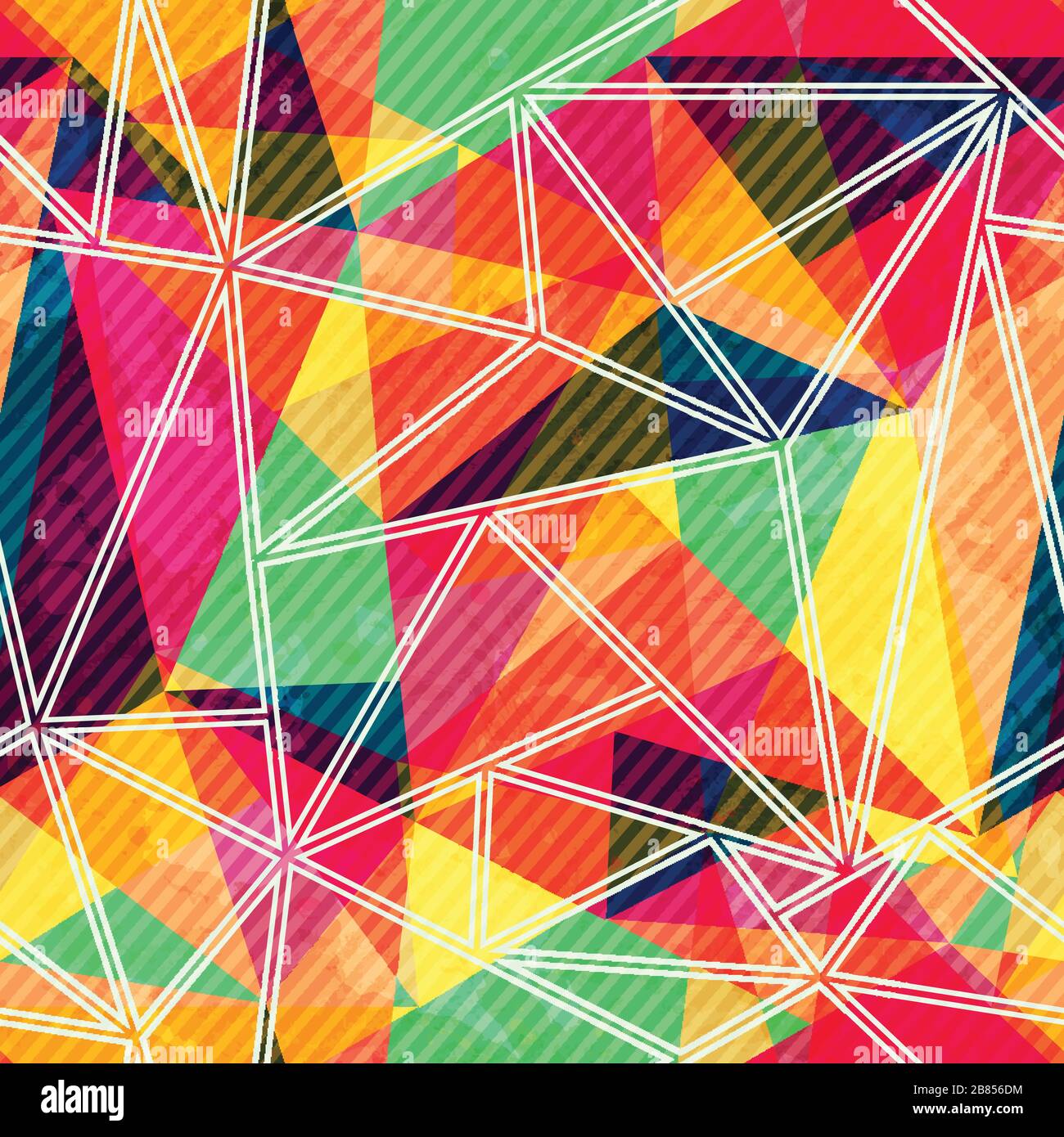 watercolor mosaic seamless pattern with grunge effect Stock Vector ...