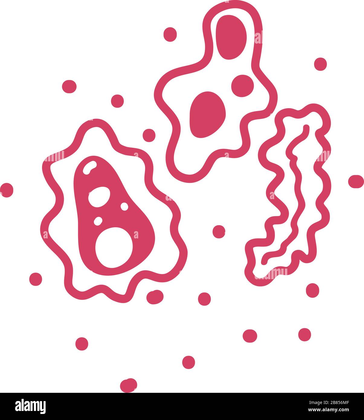 virus bacterias germs icon over white background, flat style icon ...
