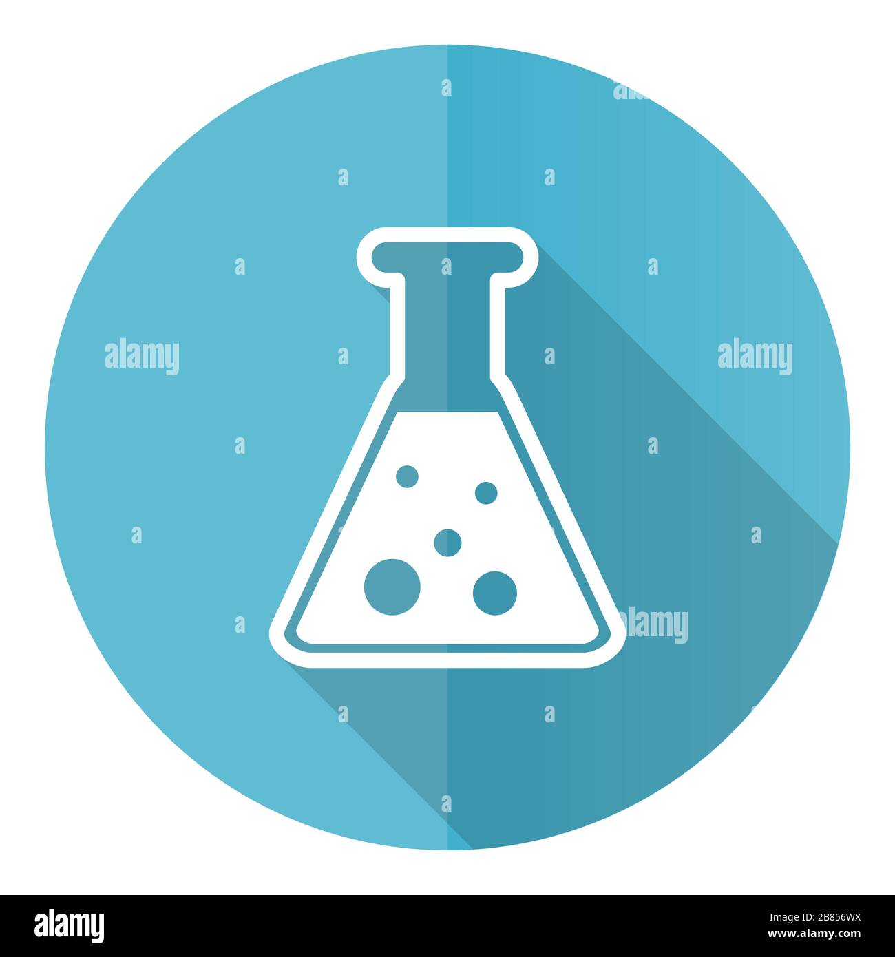 Science, laboratory, chemistry blue round flat design vector icon ...