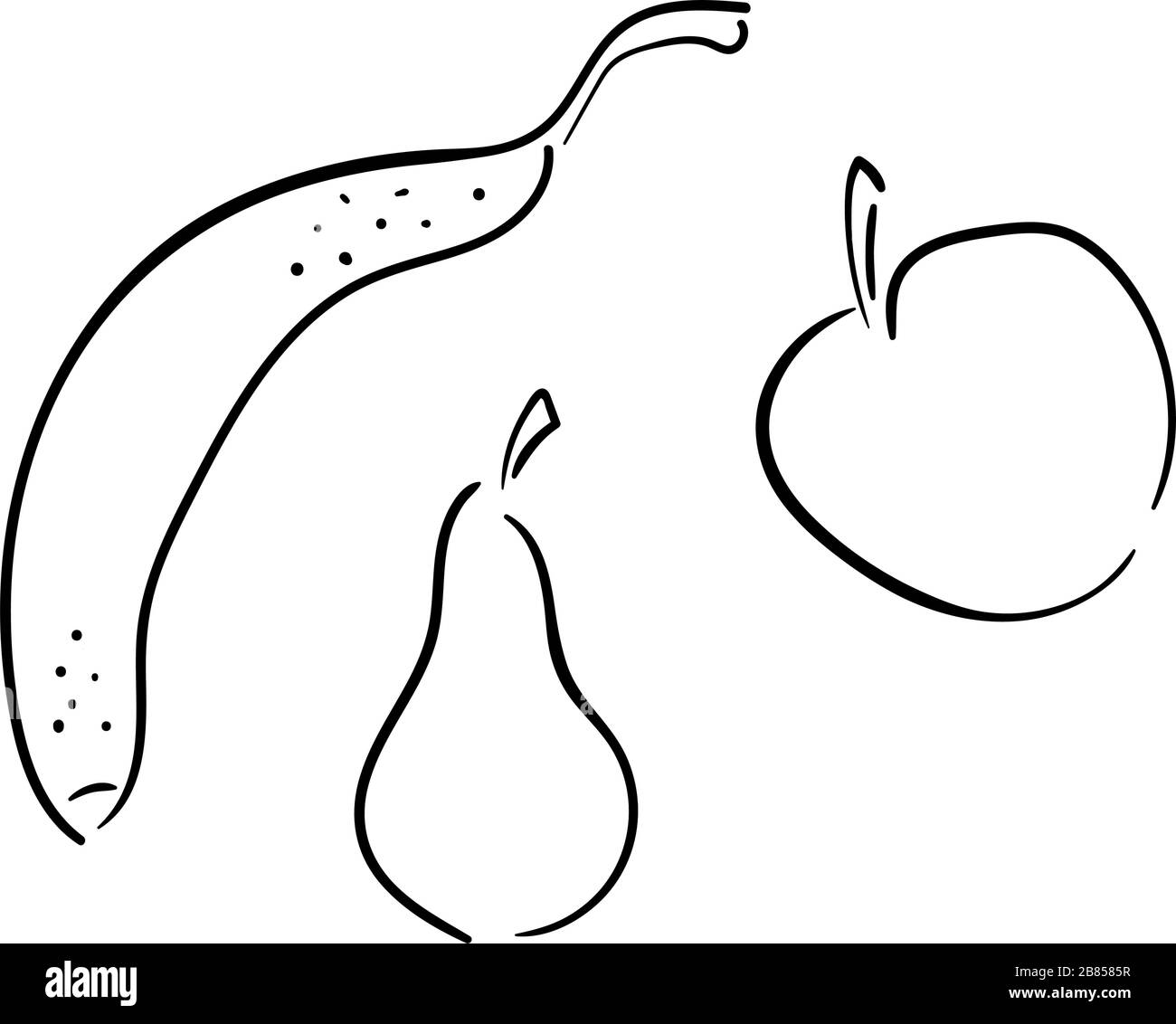 Banana Vector Sketch High Resolution Stock Photography and Images - Alamy
