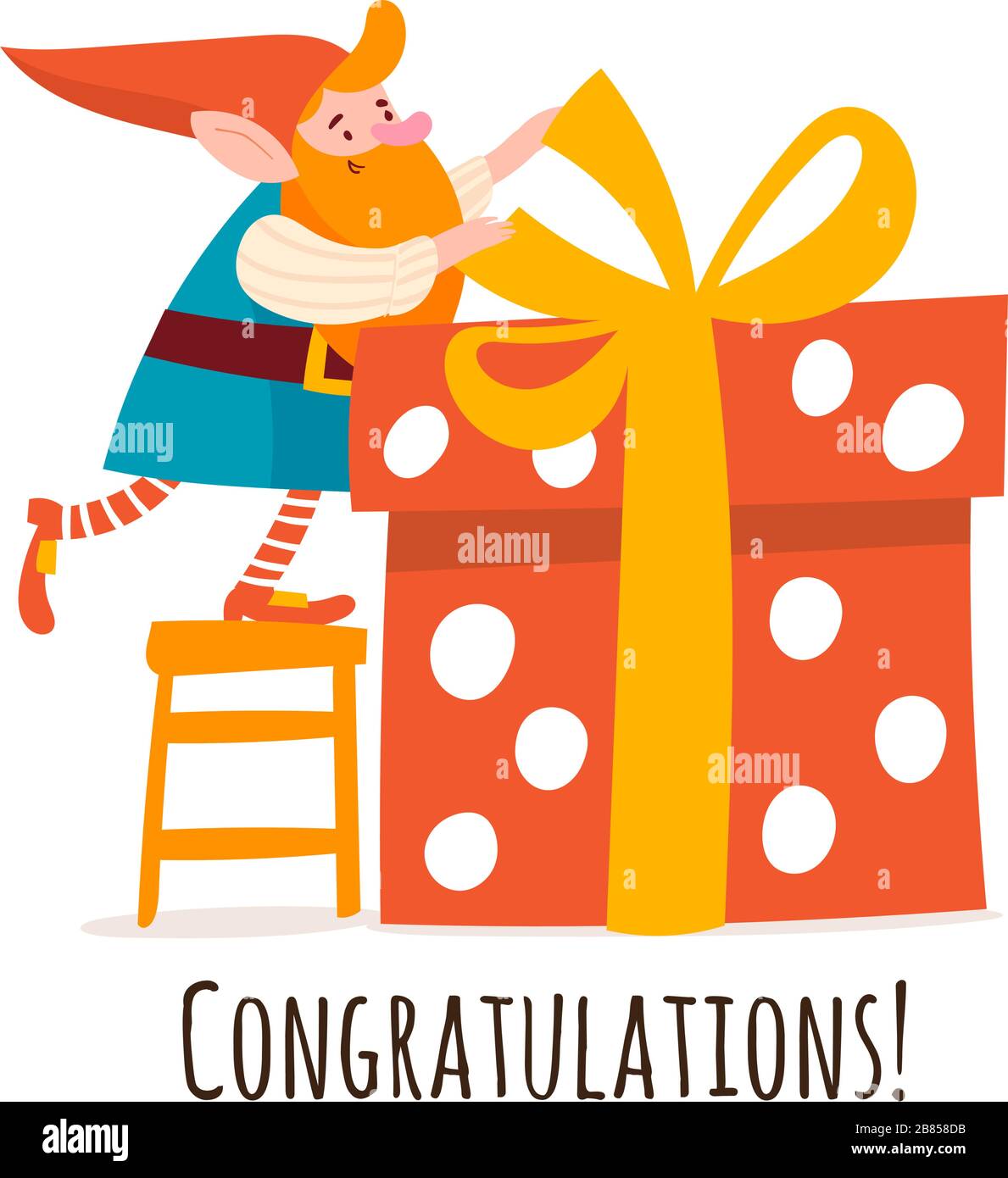 Card template cute gnome Cut Out Stock Images & Pictures - Alamy