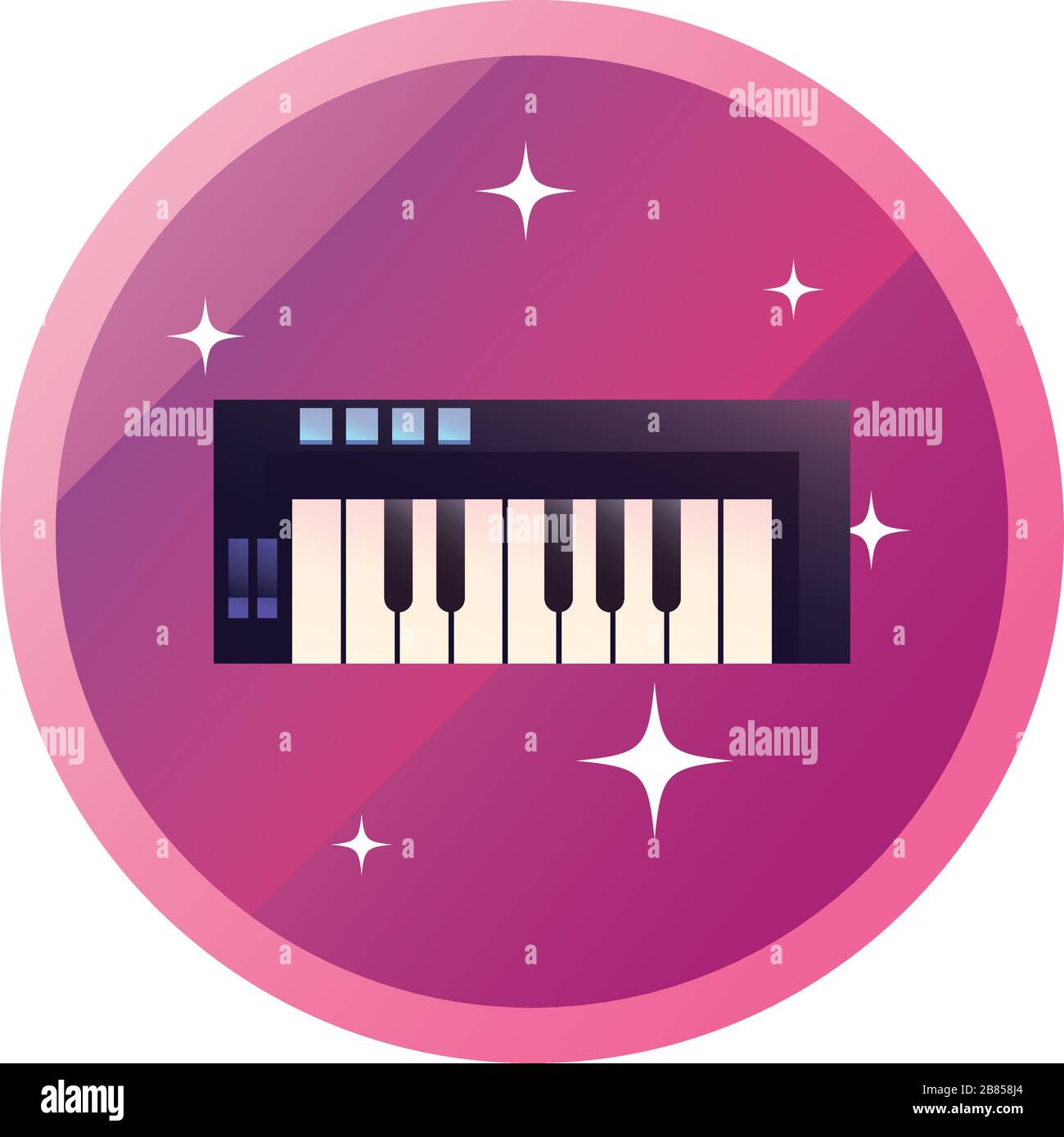piano instrument gradient style icon design, Music sound melody song ...