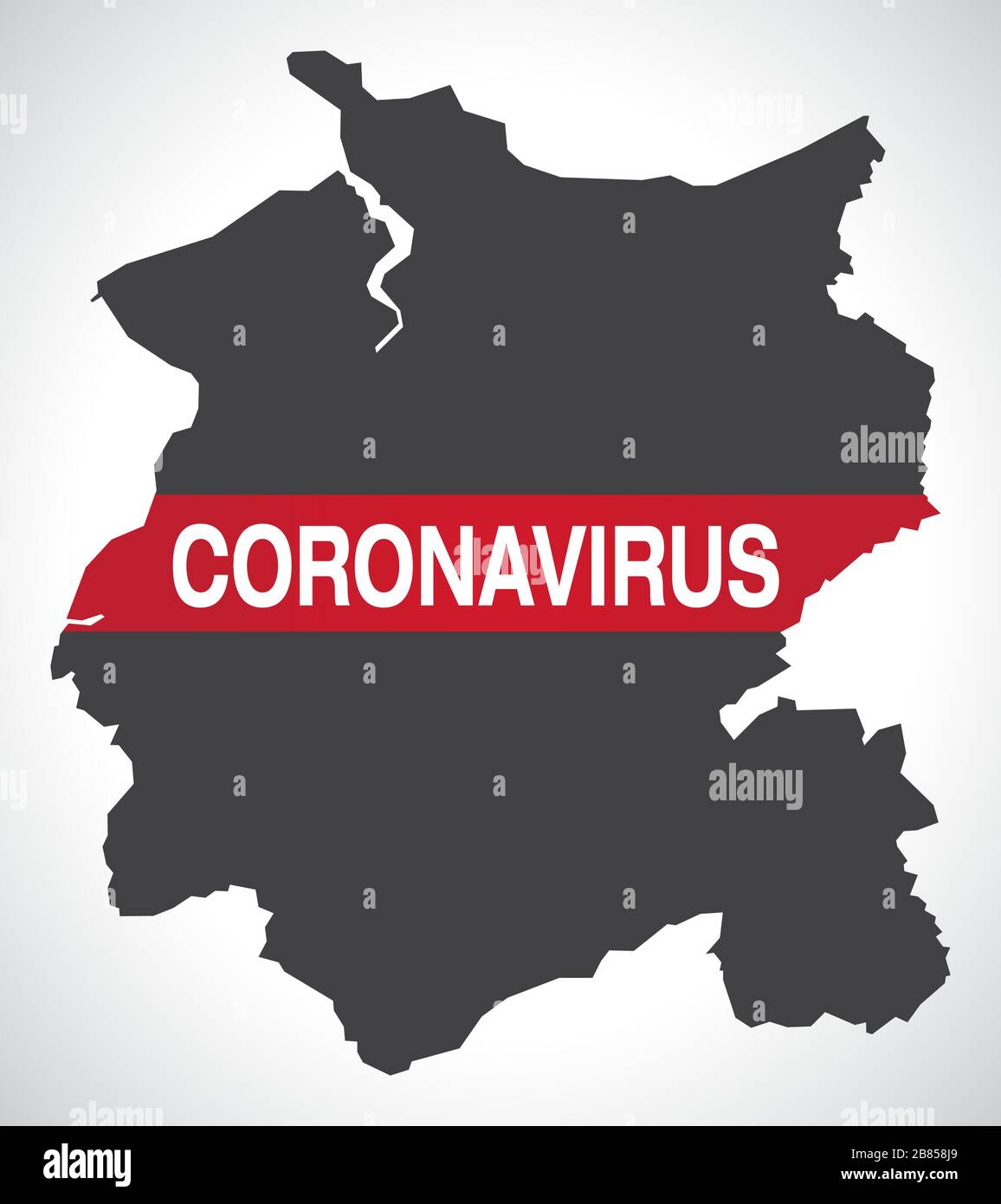 Conwy WALES UK principal area map with Coronavirus warning illustration ...