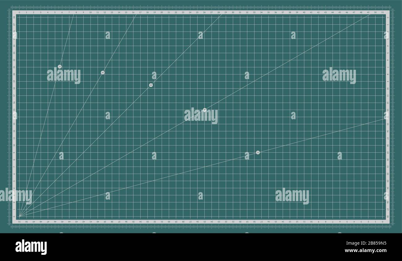 Self healing cutting mat. Cut board with a metric measuring grid Stock ...