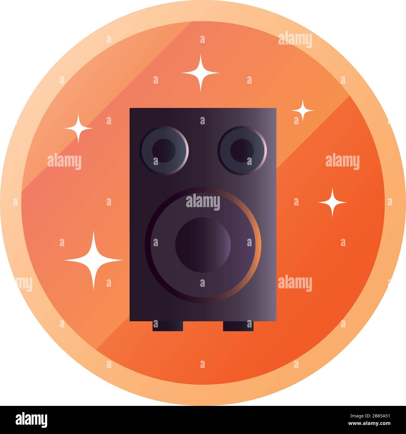 Speaker gradient style icon design, Music sound melody song musical art ...