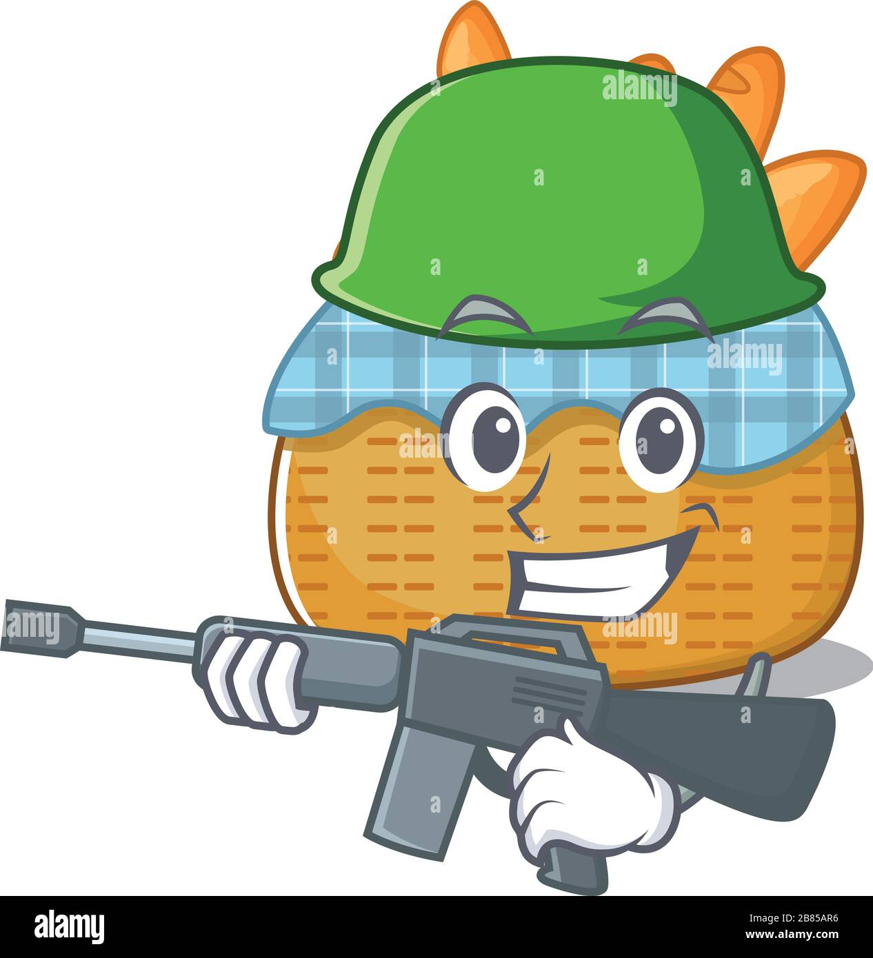 A picture of bread basket as an Army with machine gun Stock Vector ...