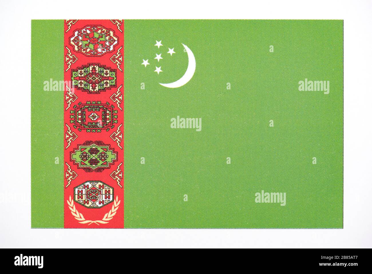 National flag of Turkmenistan Stock Photo - Alamy