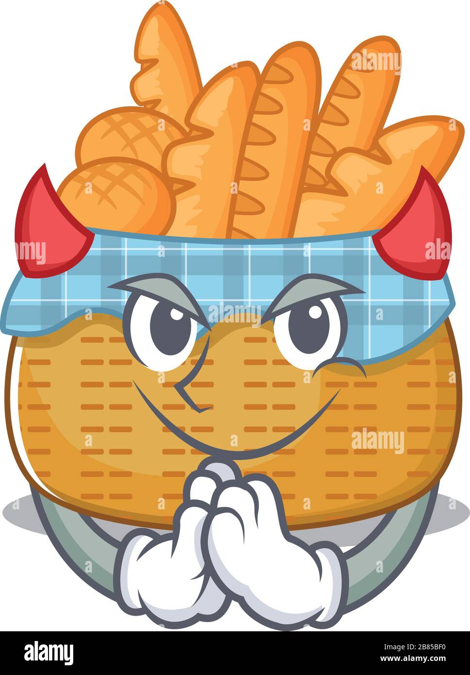 A picture of bread basket in devil cartoon design Stock Vector Image ...