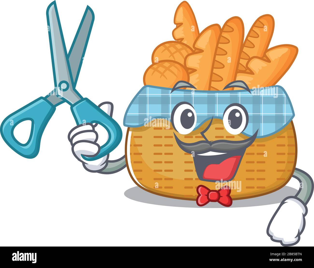 Cool Barber bread basket mascot design style Stock Vector Image & Art ...