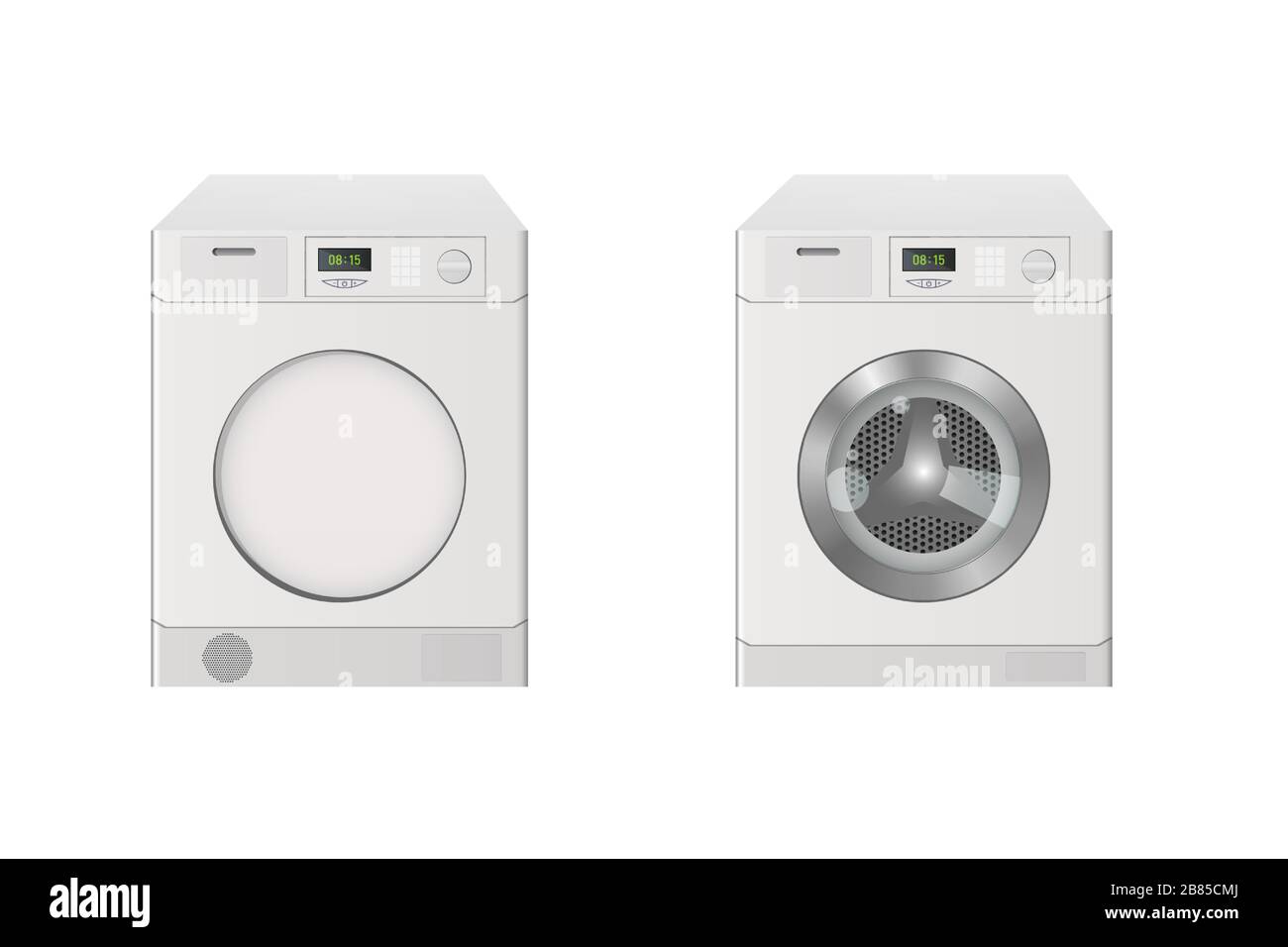 The drying and washing machine. Vector illustration. Household ...