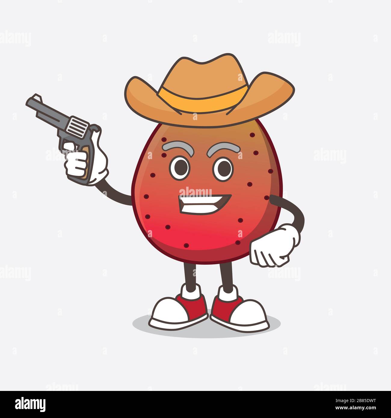 A picture of Indian Fig cartoon mascot character holding guns Stock ...
