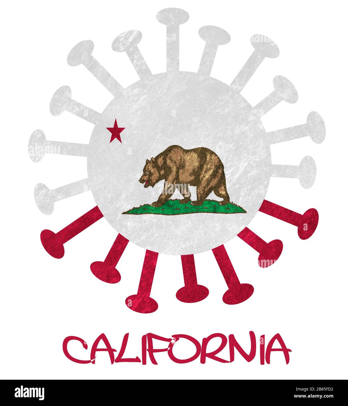 California state flag and usa flag Cut Out Stock Images & Pictures - Alamy