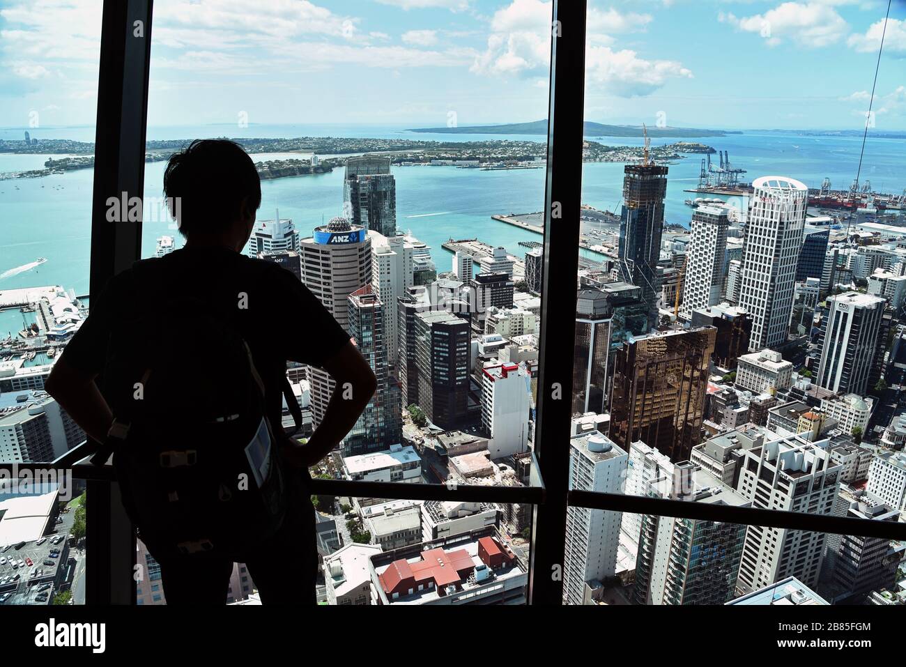 Auckland sky tower looking down hi-res stock photography and images - Alamy
