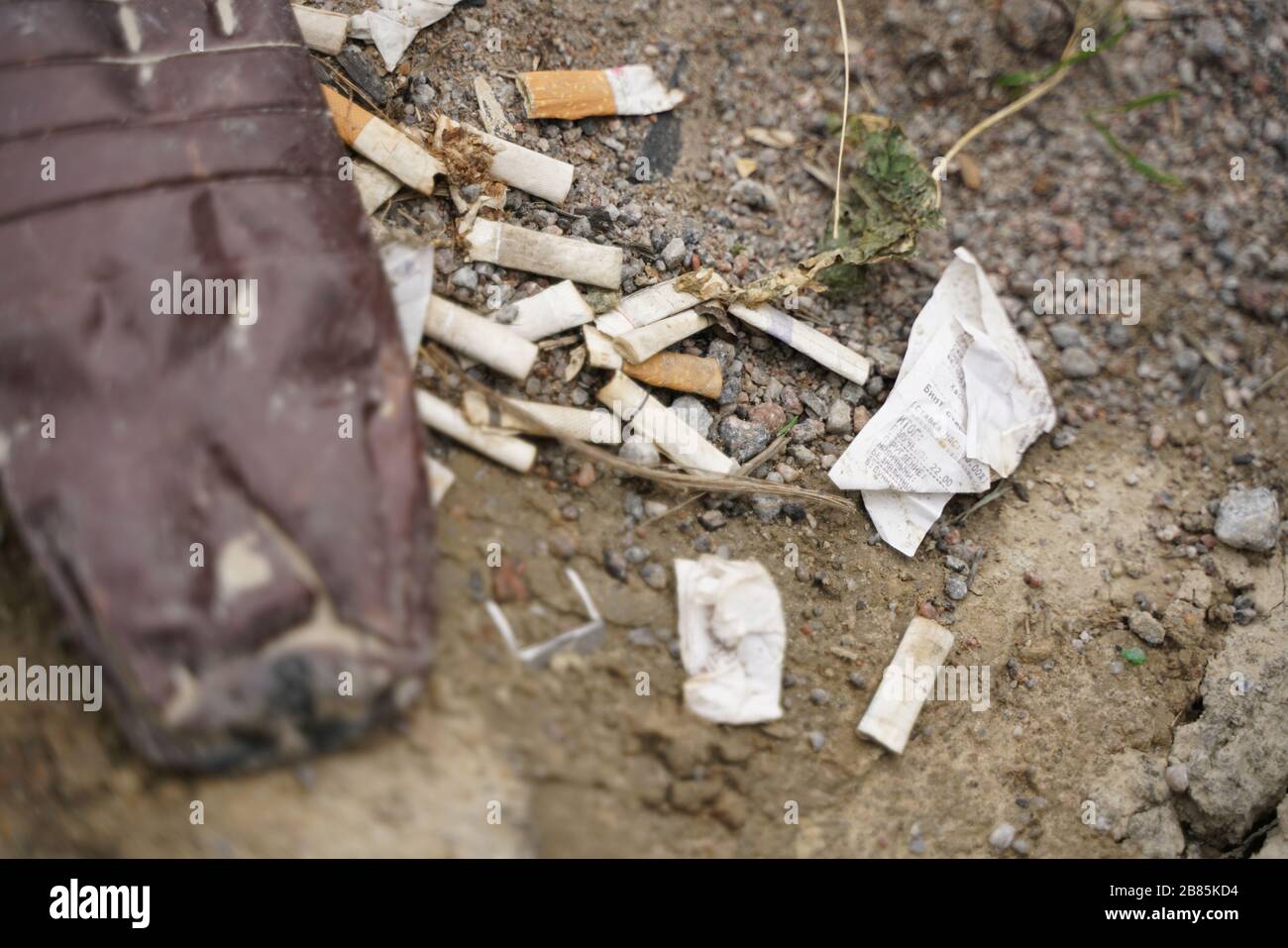 garbage is everywhere. environmental pollution. worldwide problem Stock ...