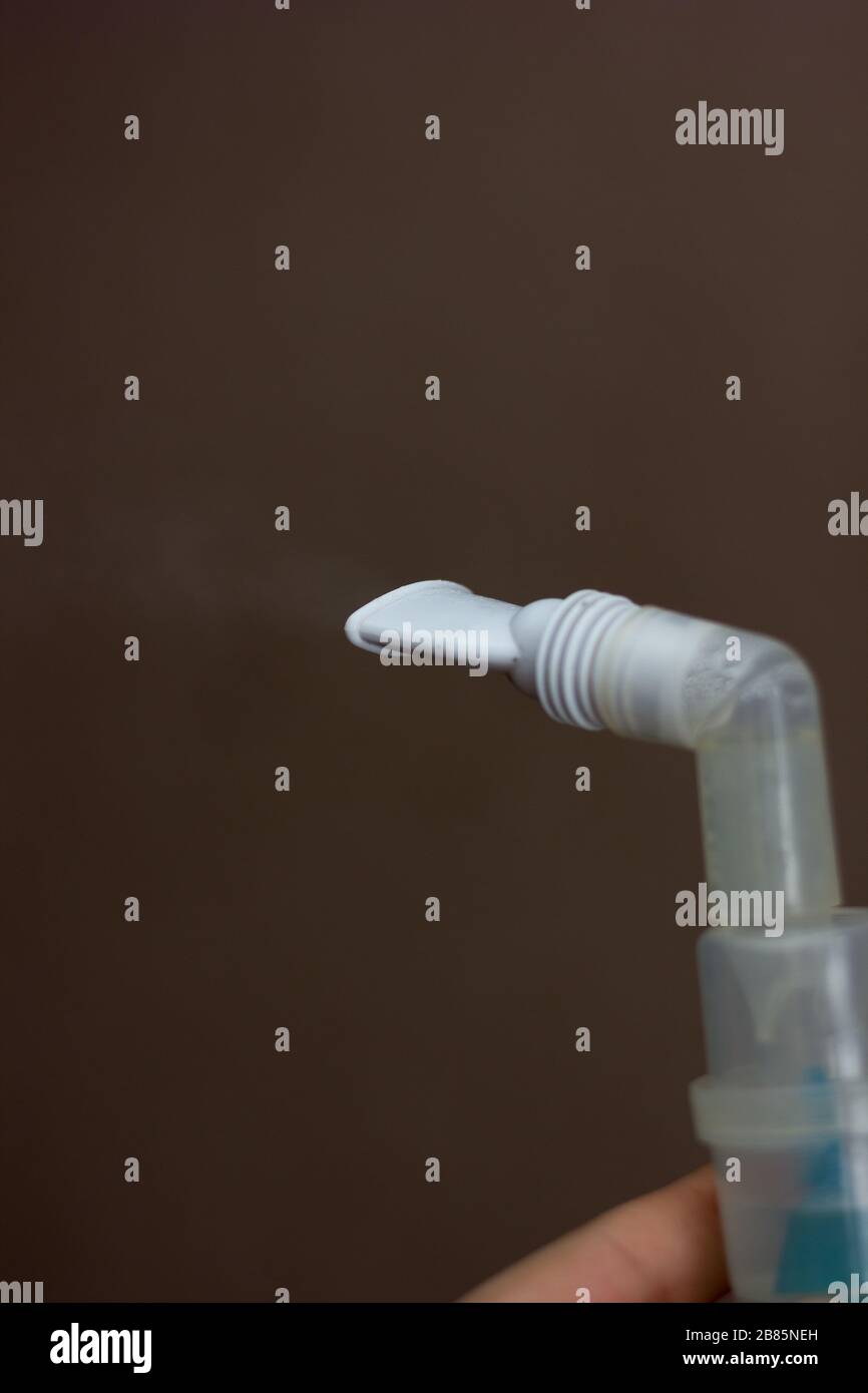 Nebulizer inhaler - medical equipment, makes spray for breath Stock ...