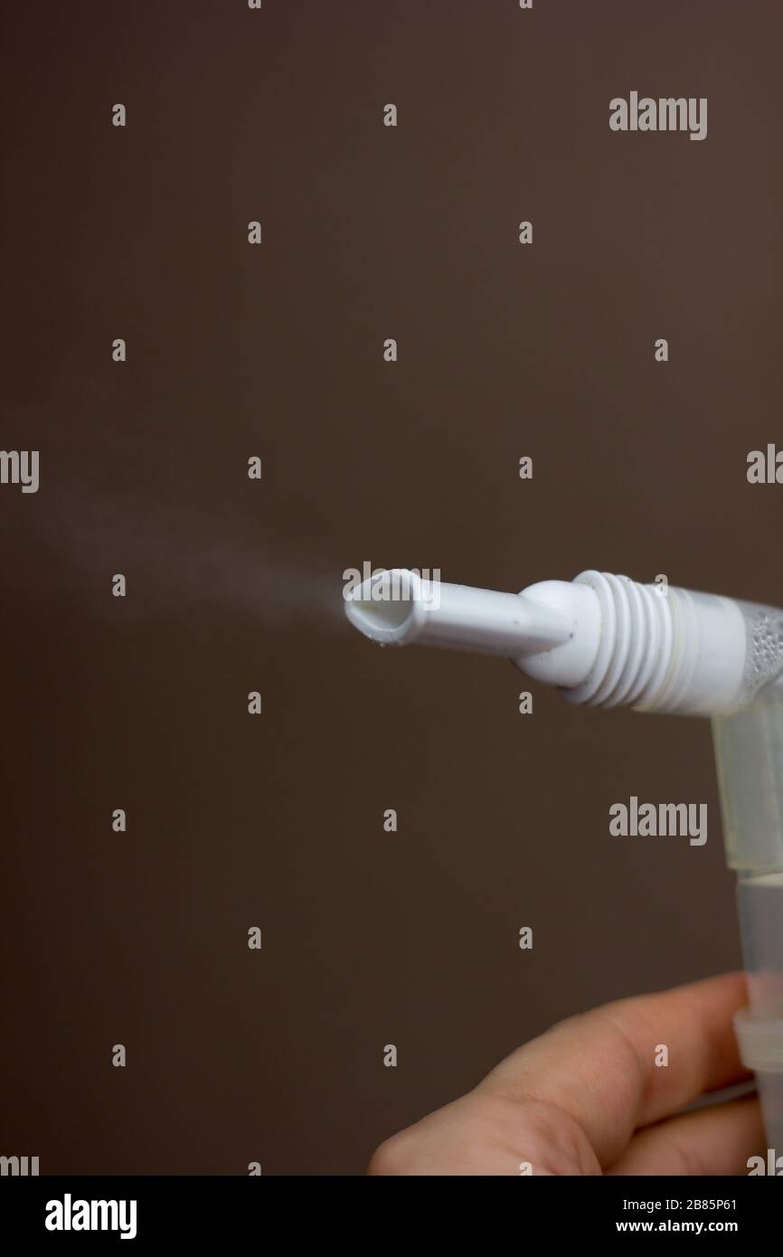 Nebulizer inhaler - medical equipment, makes spray for breath Stock ...