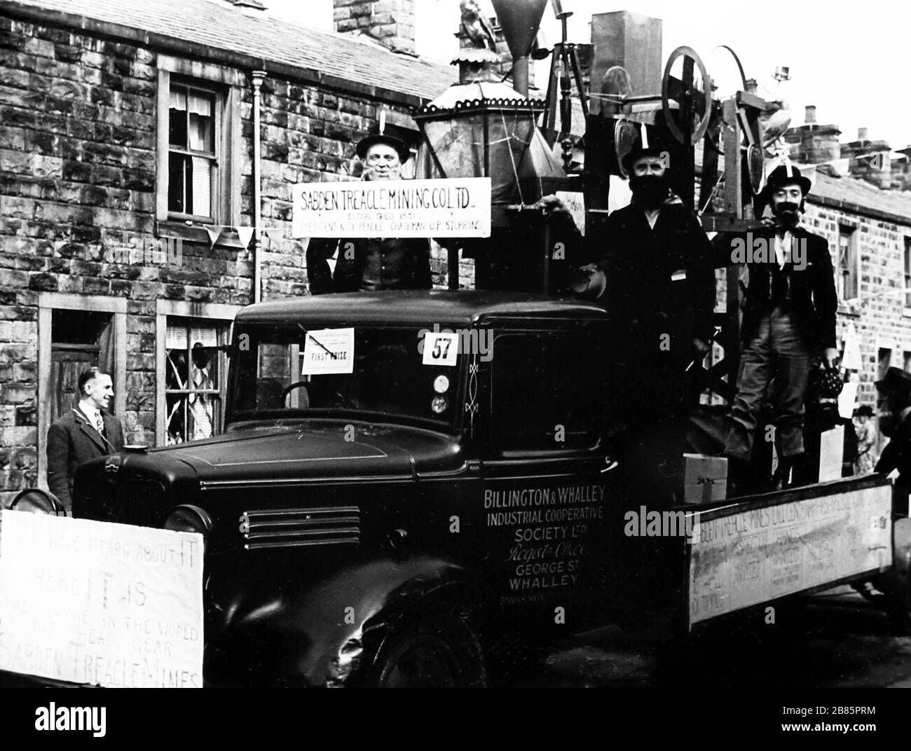 Sabden Treacle Miners procession float, possibly 1930s Stock Photo - Alamy