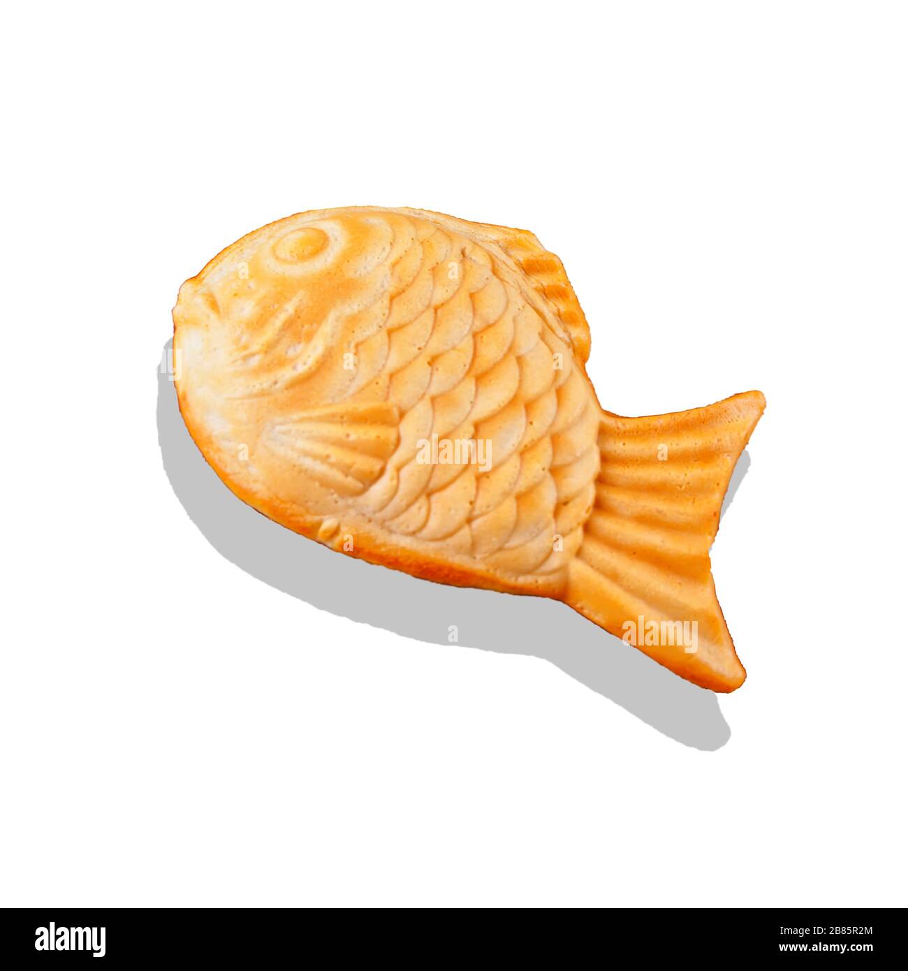 Taiyaki Japanese street food fish-shaped sweet filling waffle. Isolated ...