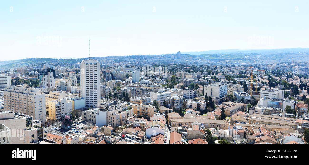 Skyline of Jerusalem's city center Stock Photo - Alamy