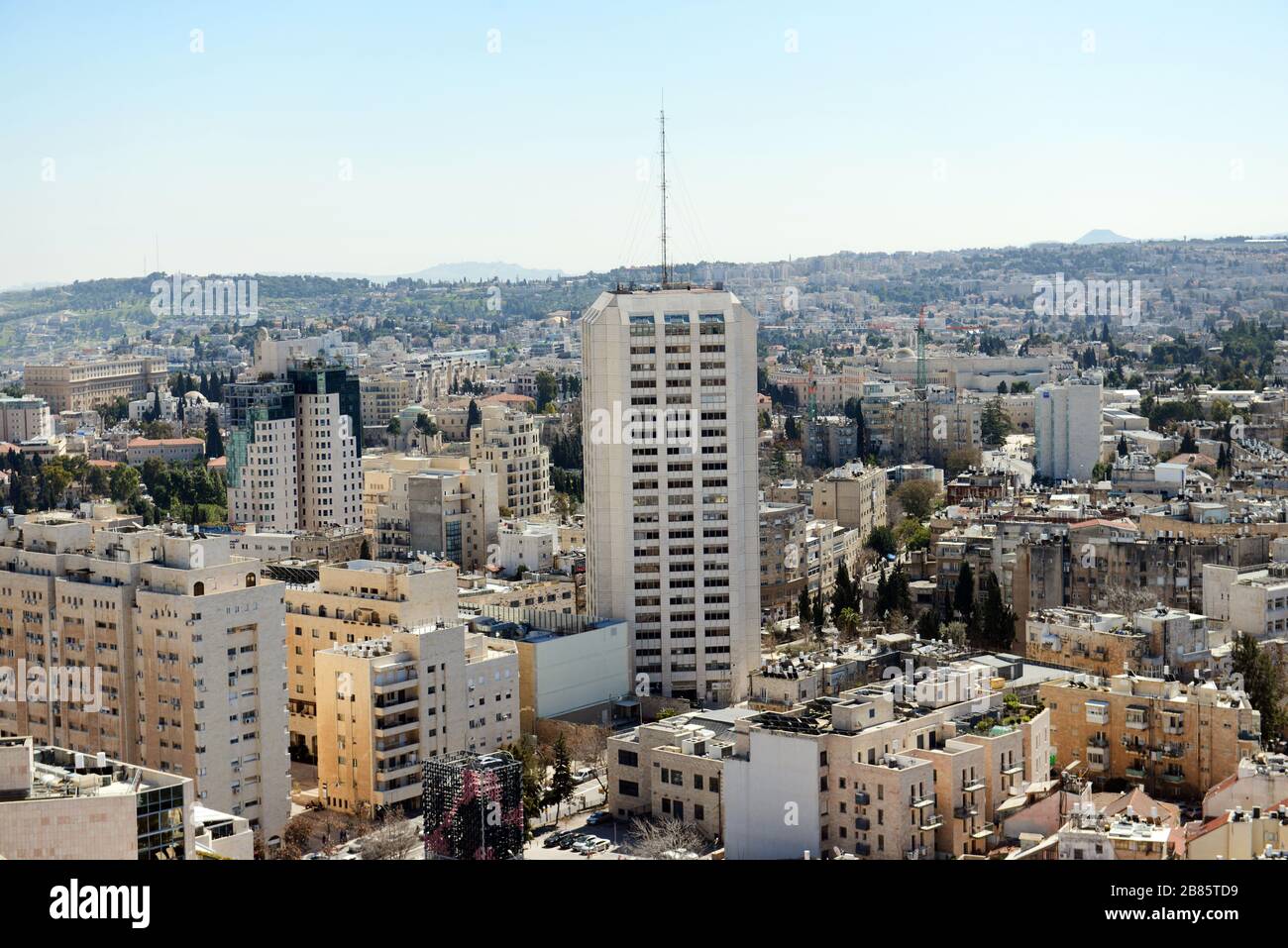 Skyline of Jerusalem's city center Stock Photo - Alamy