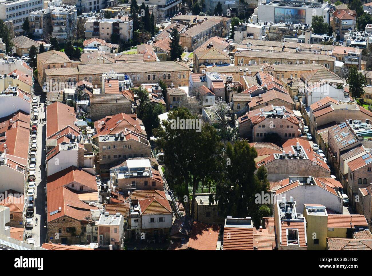 Aerial view of Nachlaot neighborhood in Jerusalem Stock Photo - Alamy