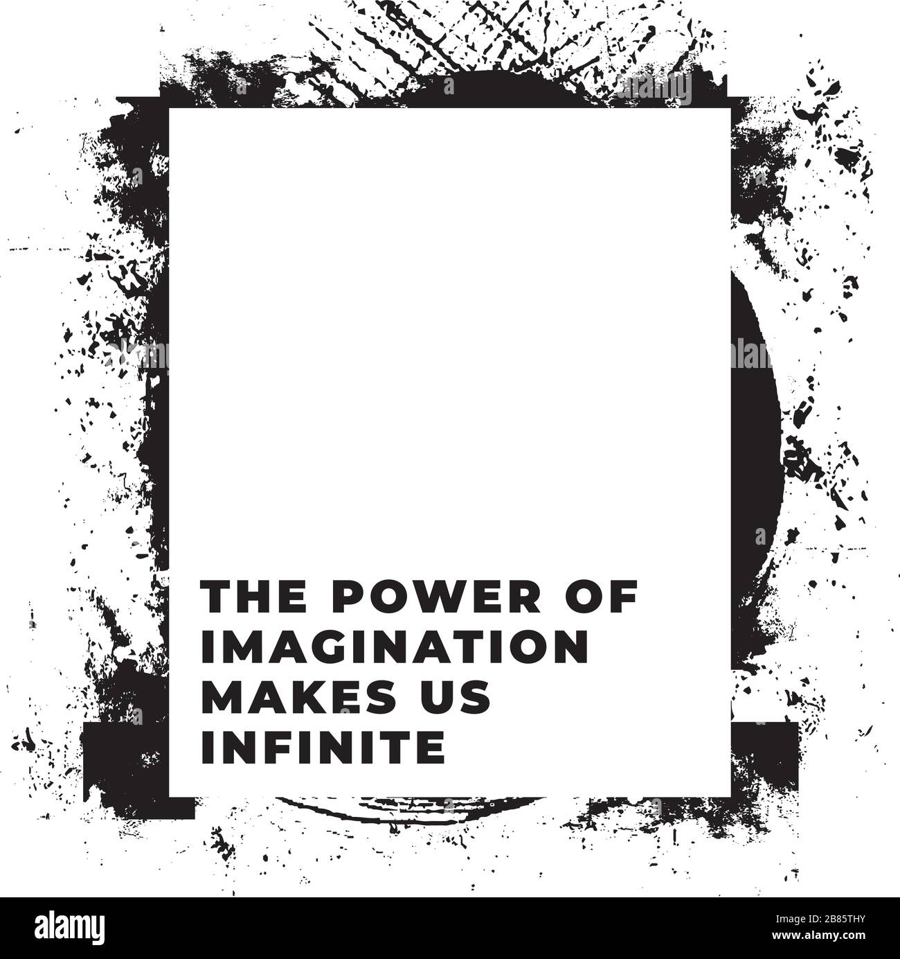 The power of imagination makes us infinite. Motivational quotes Stock ...