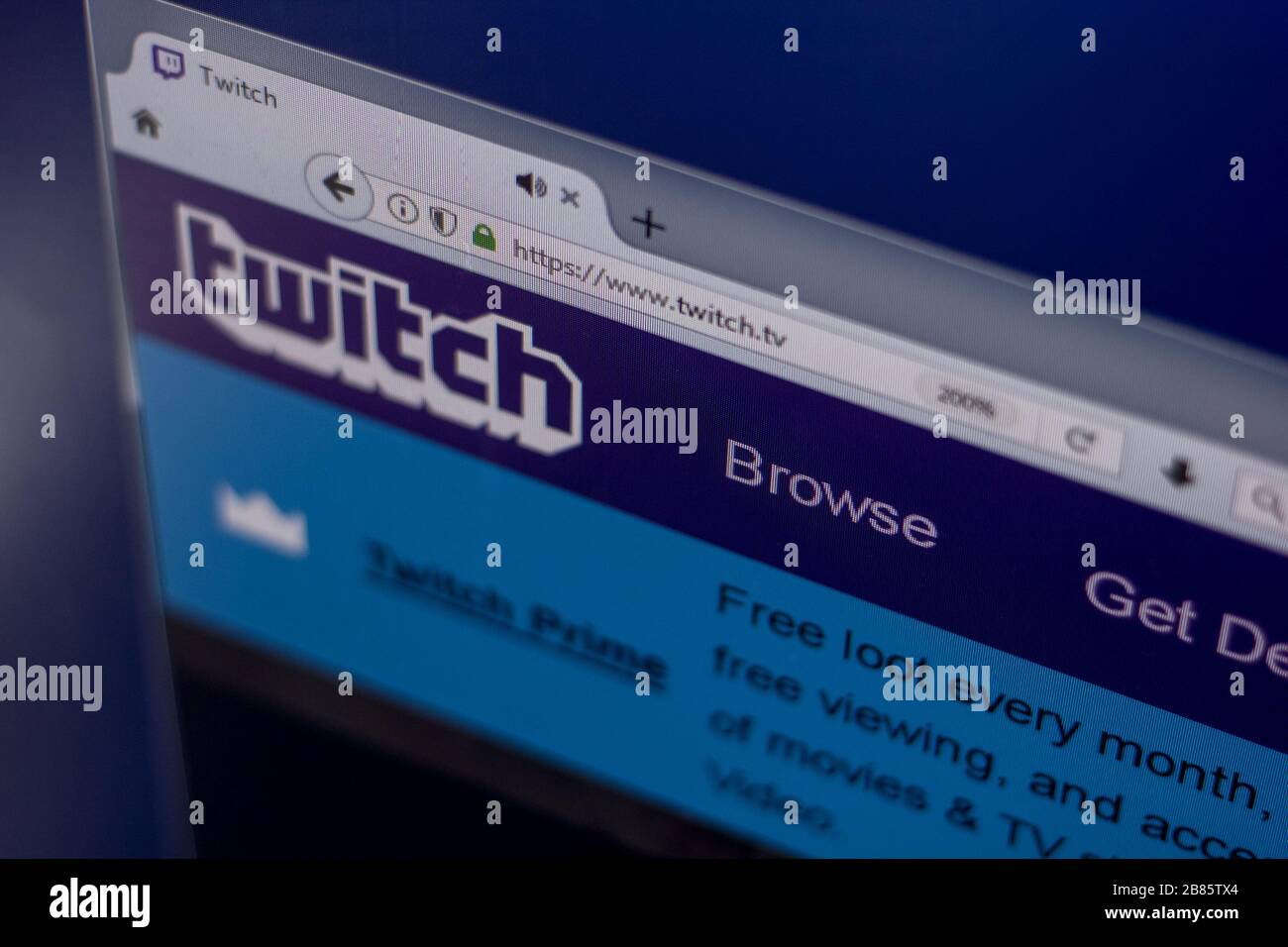 Ryazan, Russia - March 01, 2018 - Homepage of Twitch service on the ...