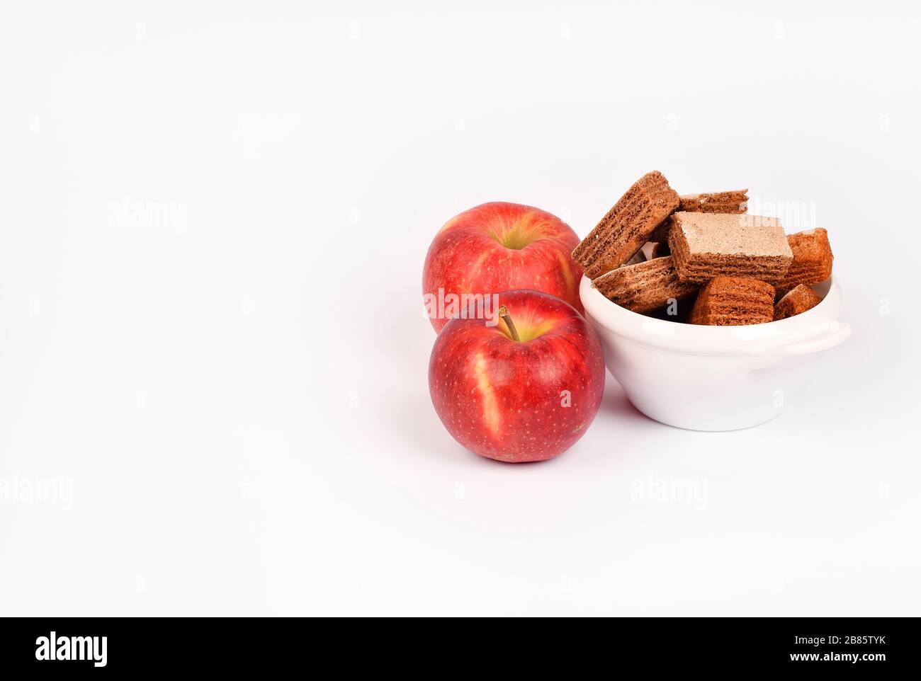 Apple pastila isolated on white background. Healthy snack concept ...