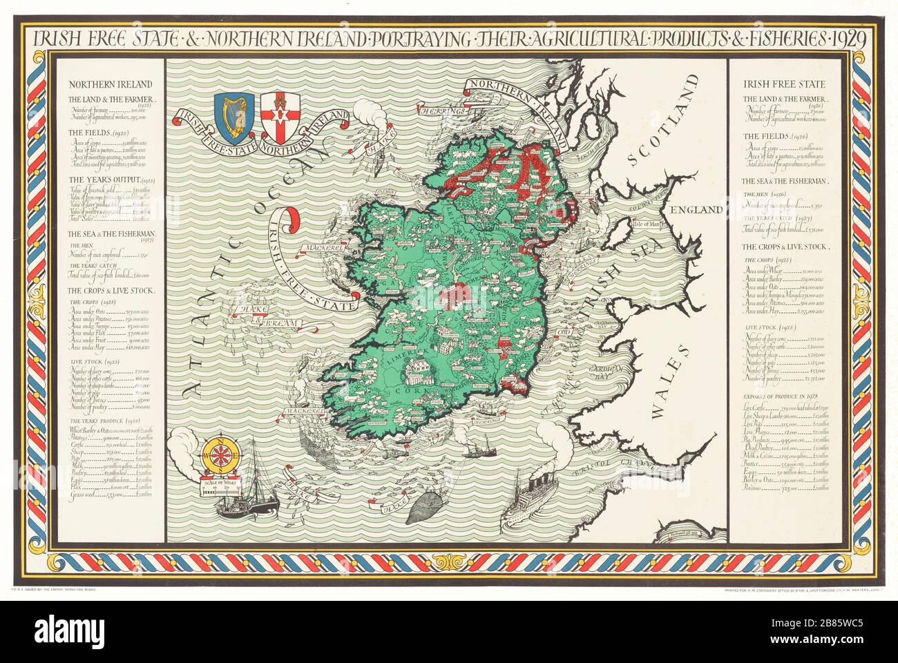 Irish history map america hi-res stock photography and images - Alamy