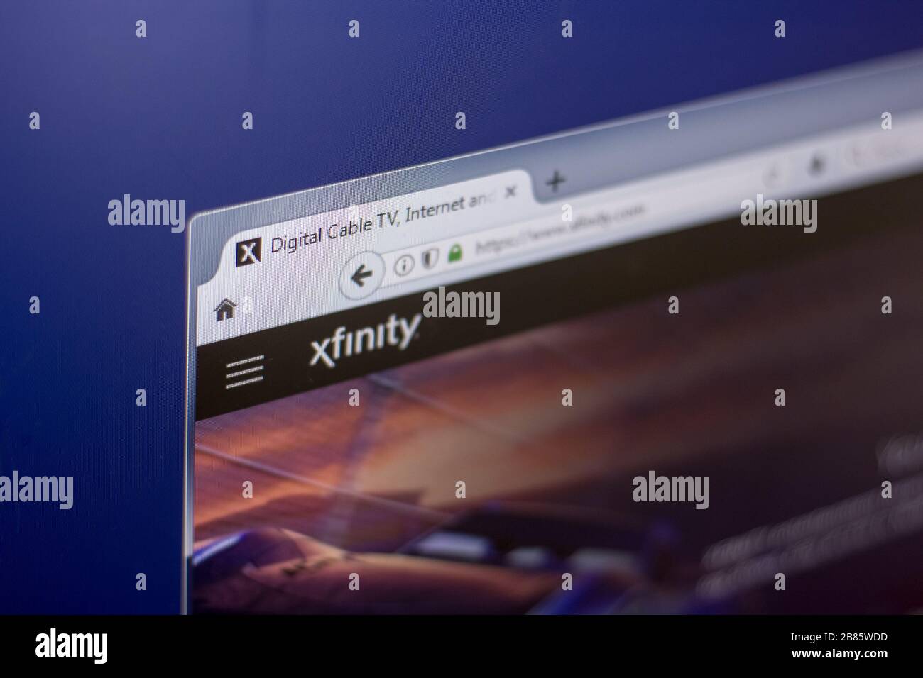 Ryazan, Russia - March 01, 2018 - Homepage of Xfinity web site on a ...