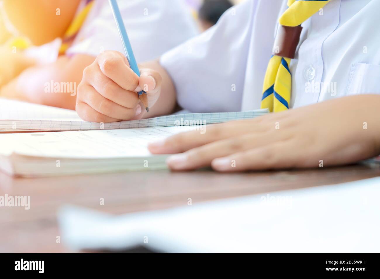 Kid solving math problem hi-res stock photography and images - Alamy