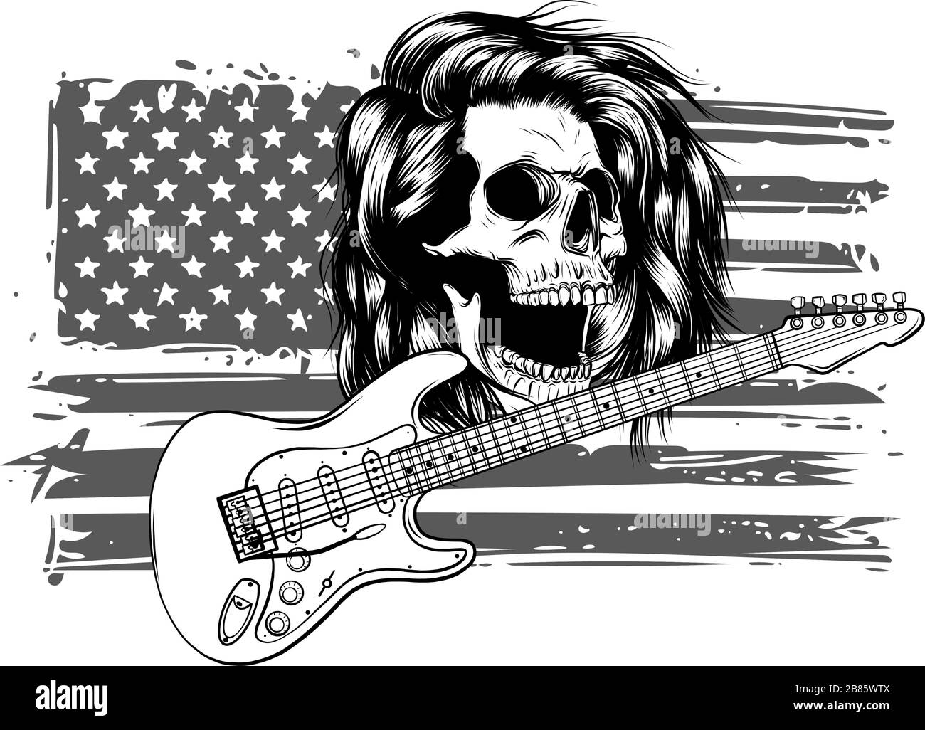 Skull outline vector Cut Out Stock Images & Pictures - Alamy