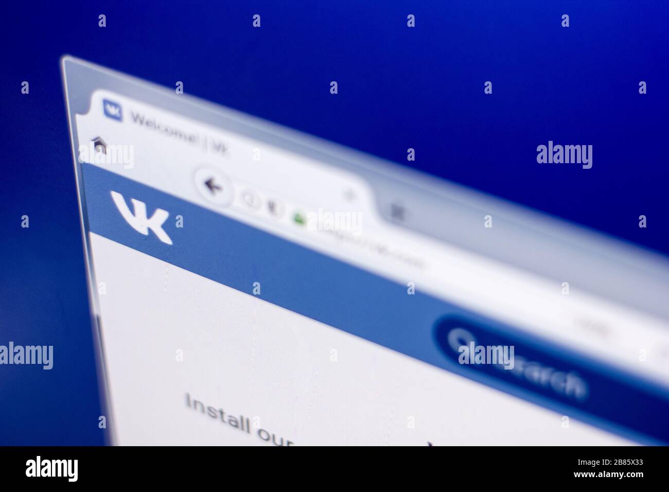 Ryazan, Russia - March 01, 2018 - Homepage of VK - popular russian ...