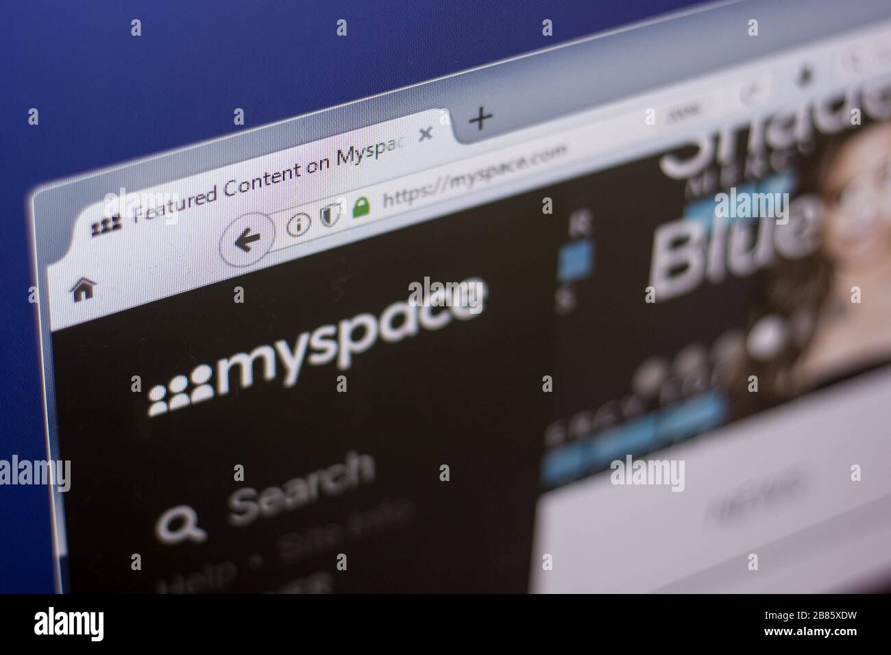 Ryazan, Russia - March 01, 2018 - Homepage of popular social network ...