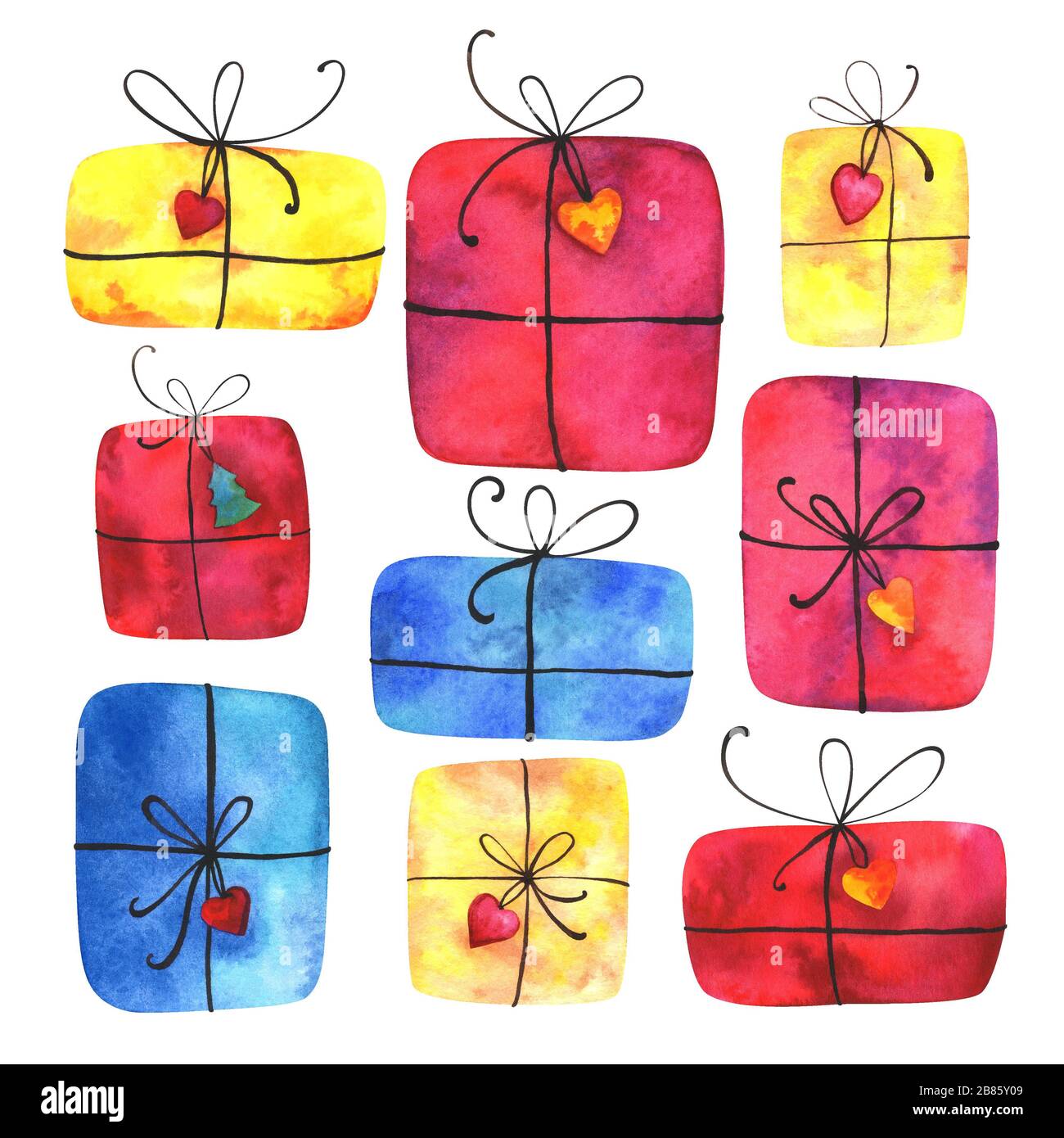 Birthday watercolor hi-res stock photography and images - Alamy