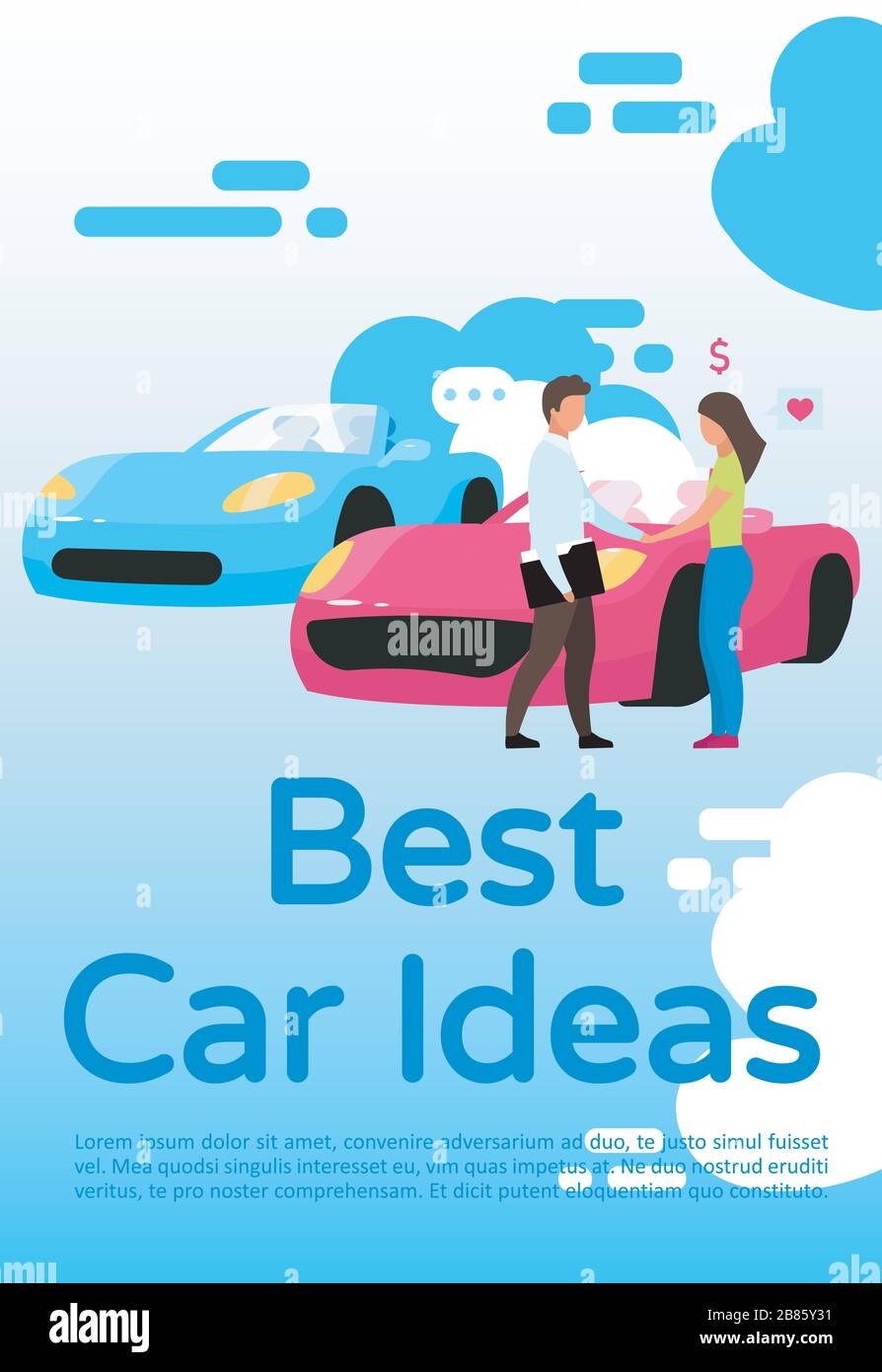 Car advert poster Stock Vector Images - Alamy