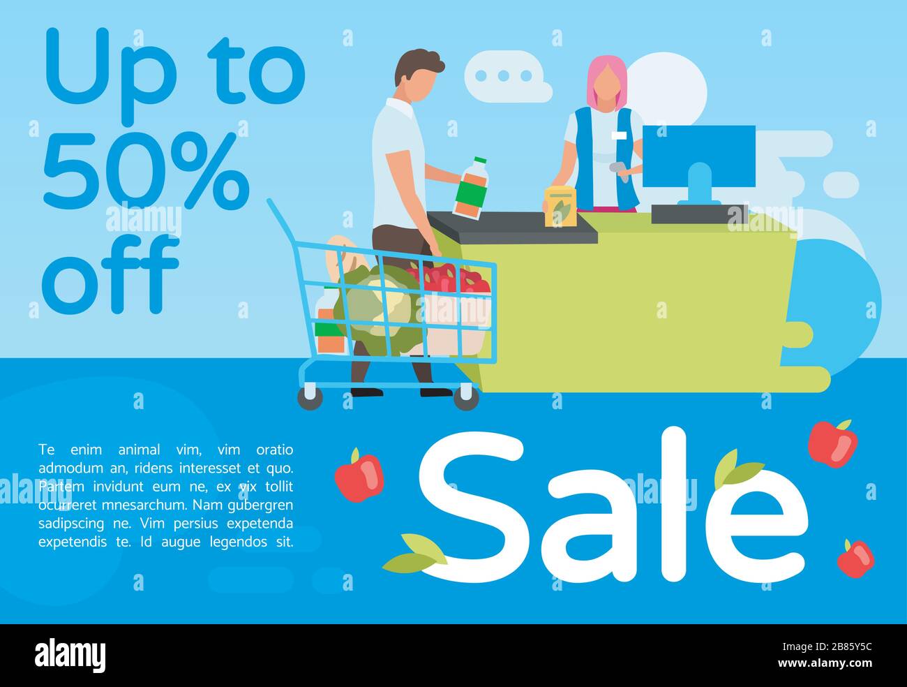 Supermarket ads Stock Vector Images - Alamy