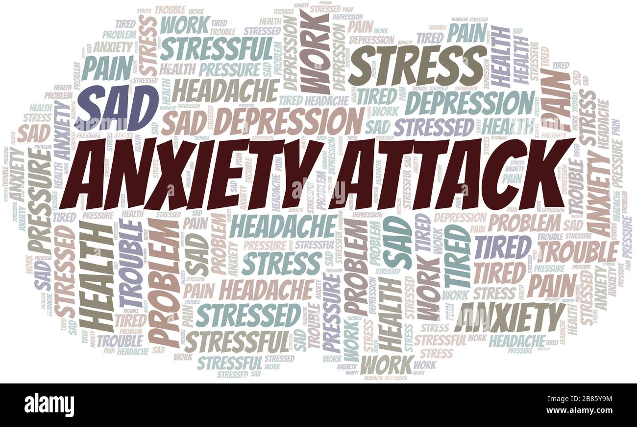 Anxiety Attack word cloud. Wordcloud made with text only Stock Vector ...