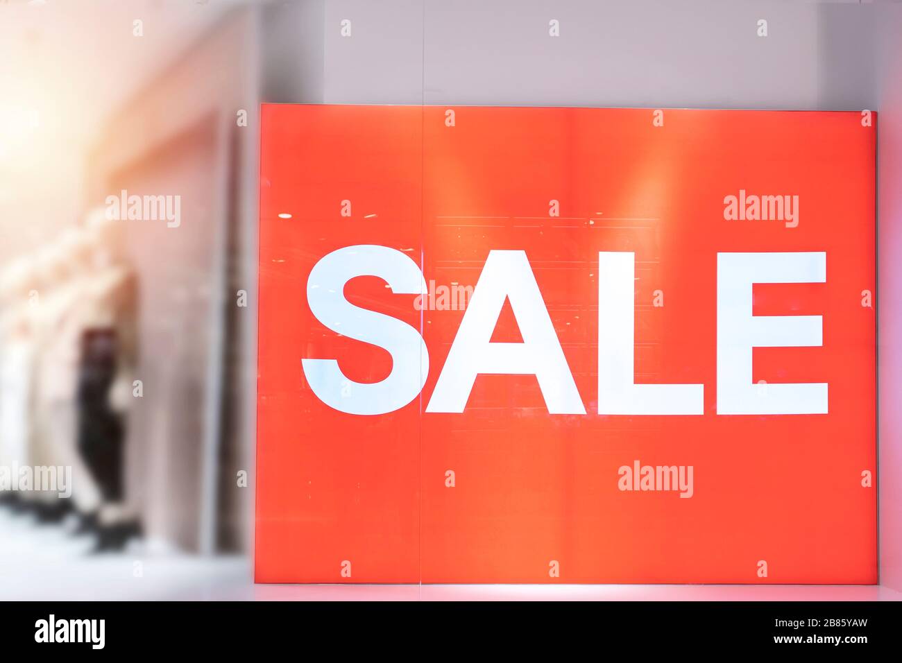 Large billboards, SALE words, white letters, red background located by ...