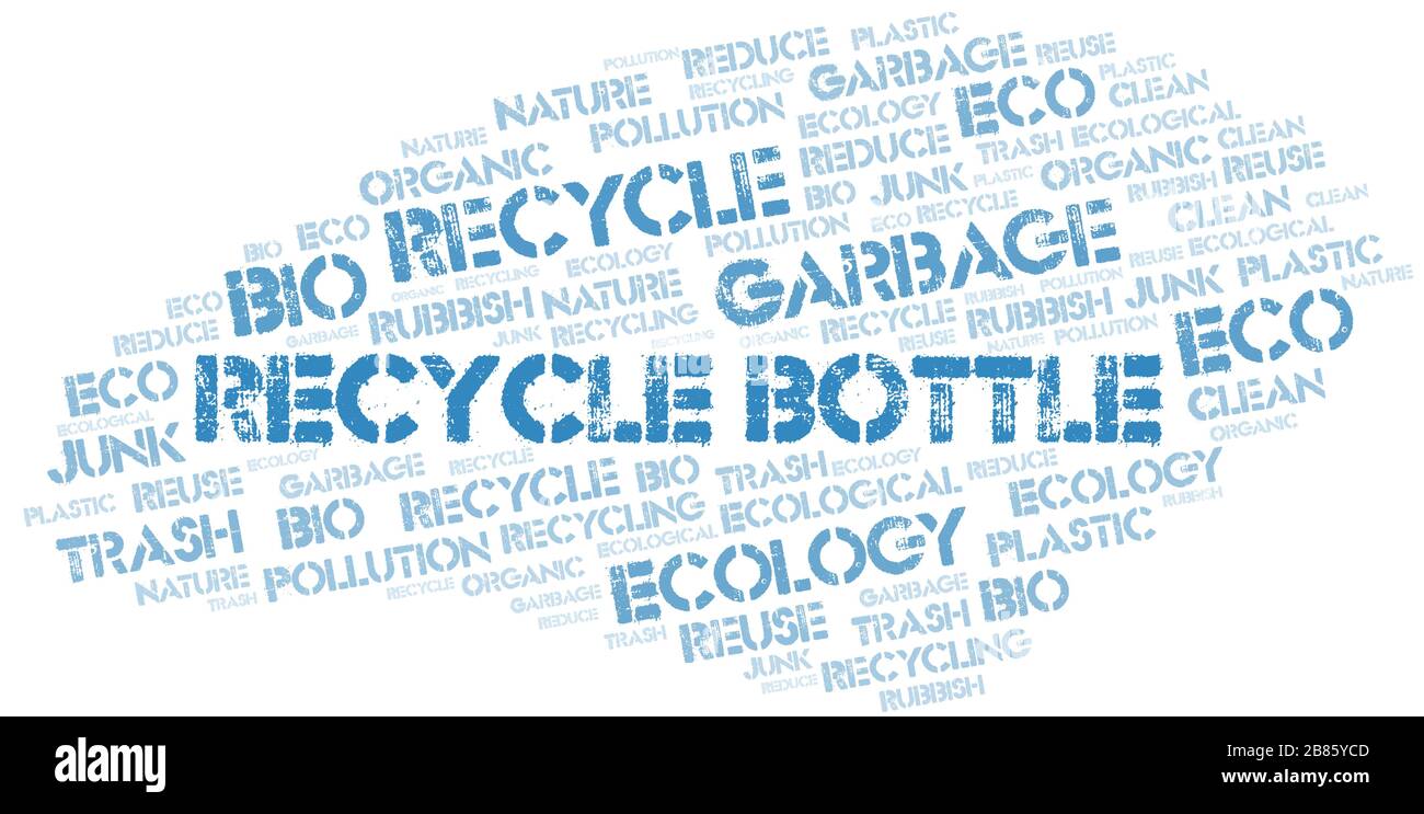 Recycle Bottle word cloud. Wordcloud made with text only Stock Vector ...