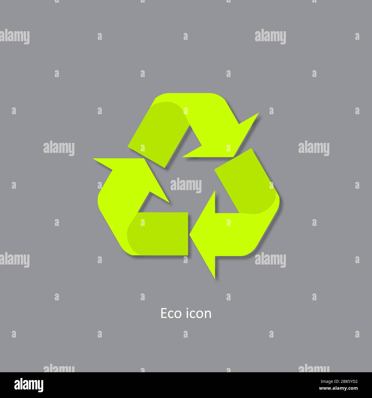 3d recycle icon. Isolated recycle design element in trendy paper art 3d ...