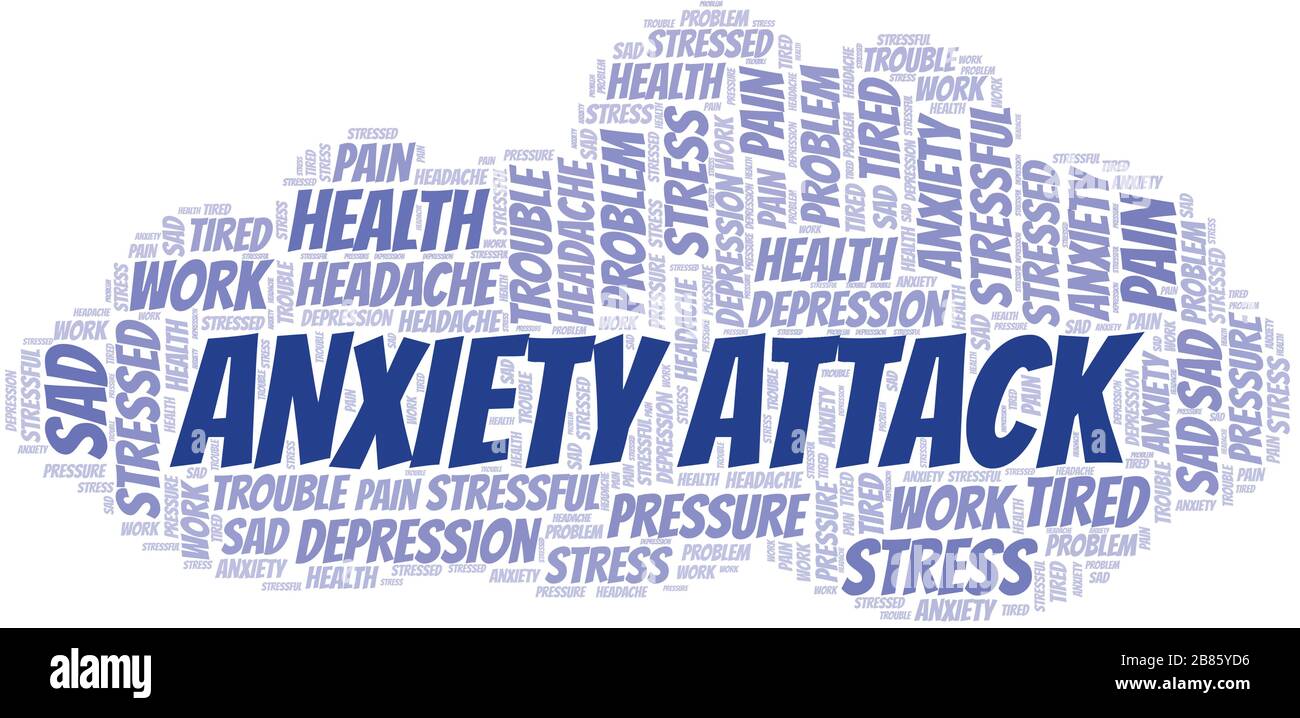 Anxiety Attack word cloud. Wordcloud made with text only Stock Vector ...