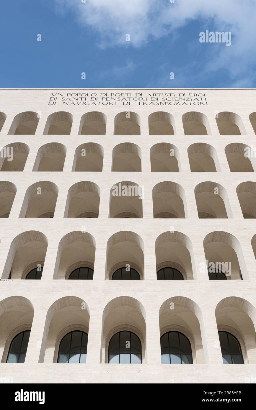 The Square Colosseum (Palazzo della Civiltà Italiana) is a fascist-era ...